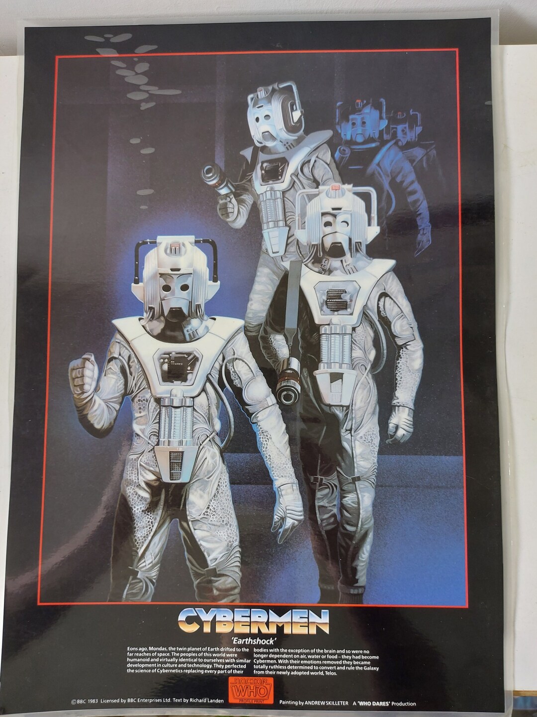 Vintage Cyberman Earthshock 1983 Profile Print Andrew Skilleter ...