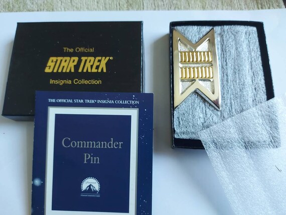 Star Trek Franklin Mint Replica Insignia Commander Pin Silver - Etsy