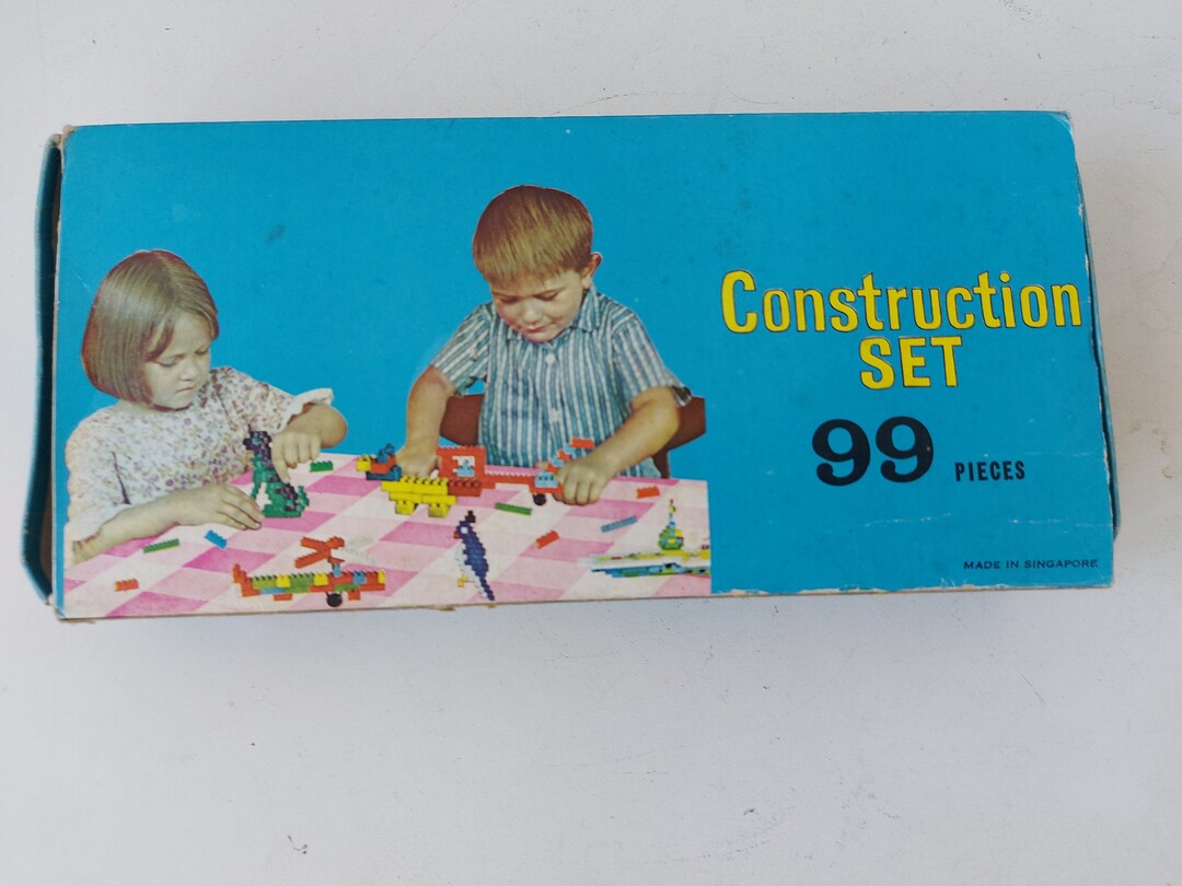 Vintage Creative Construction Set Animals Ships Helicopter Educational ...
