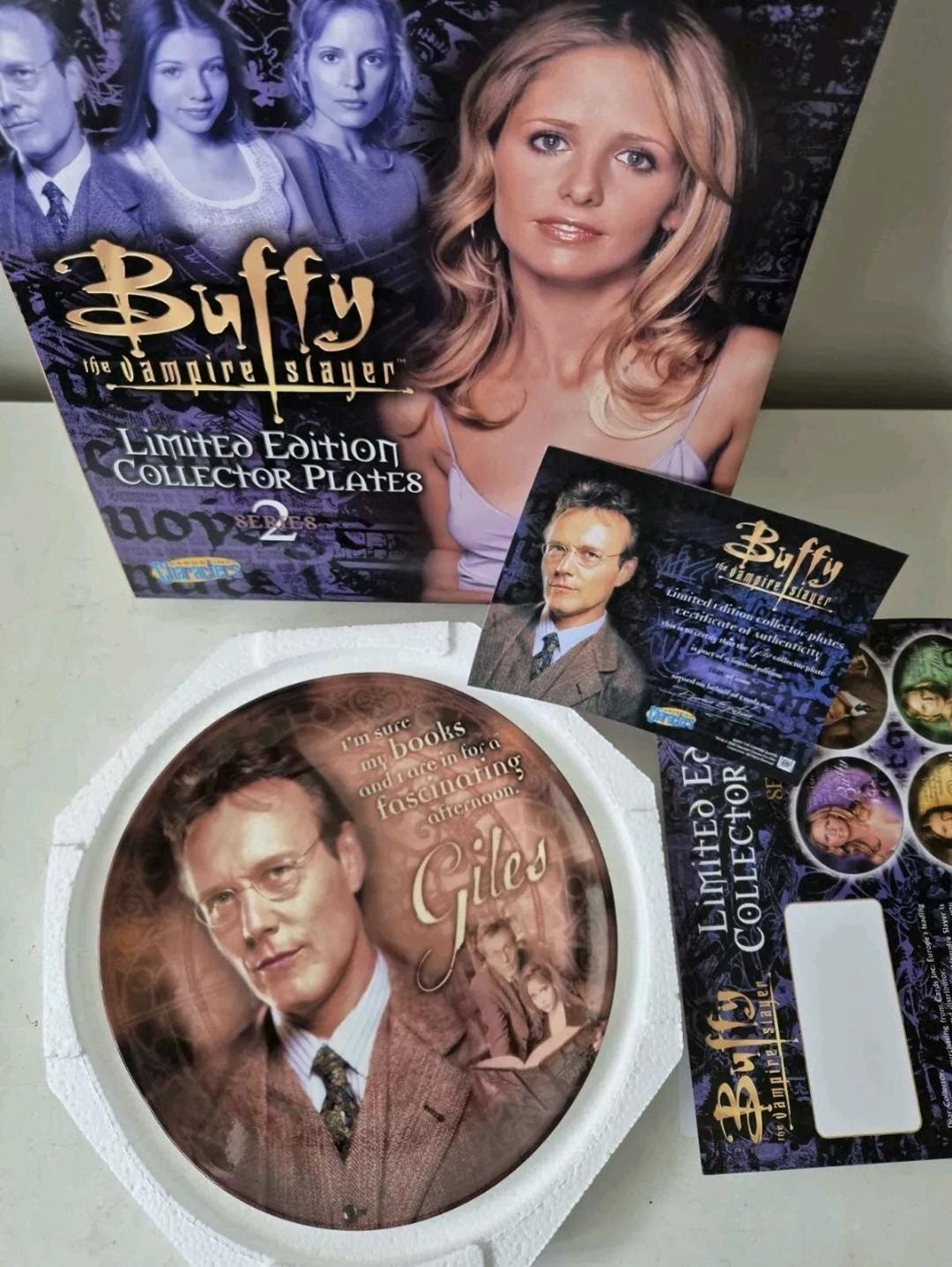 Buffy the Vampire Slayer Limited Edition Giles Collectors Plate W/ COA ...