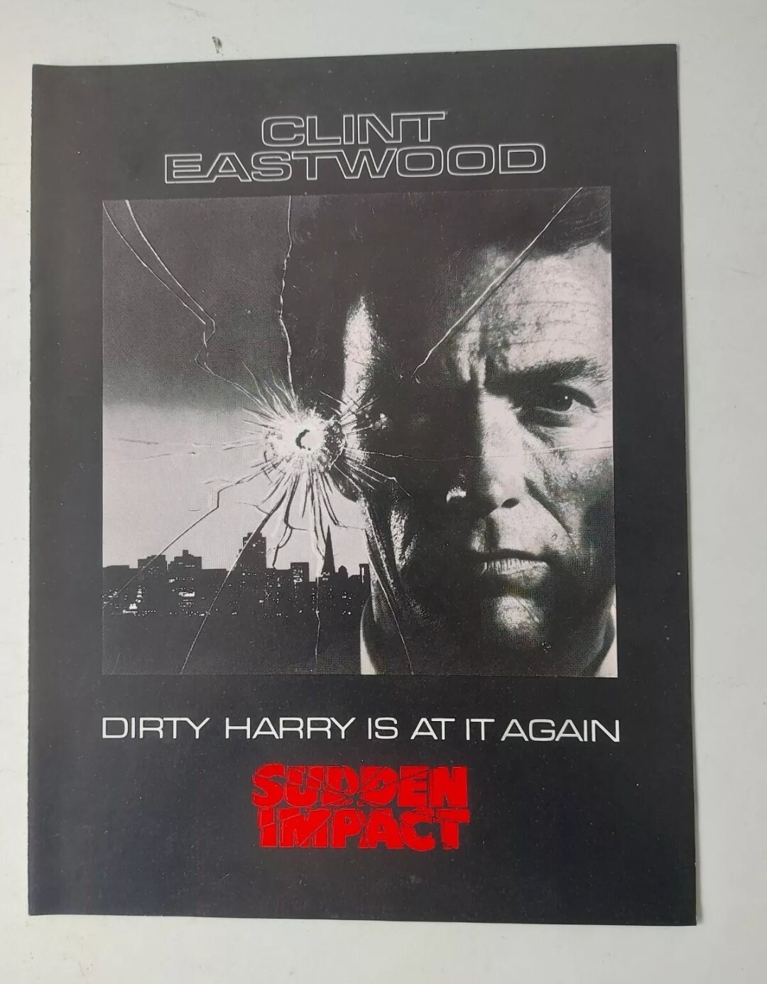 Sudden Impact Film Synopsis Booklet Clint Eastwood 1983 Rare - Etsy