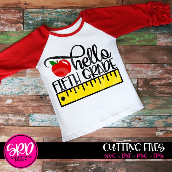 Back to School 5th Grade Svg Hello Fifth Grade School Svg | Etsy