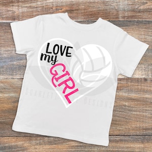 Volleyball Heart SVG, Volleyball Mom, Love My Girl Cut File for ...