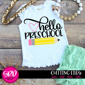 Back to School, SVG Bundle Preschool Pre-k to 5th Grade, Hello School ...