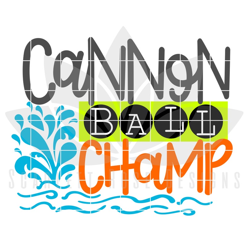 Cannon Ball Champ svg SVG cut file Summer SVG Boy summer | Etsy