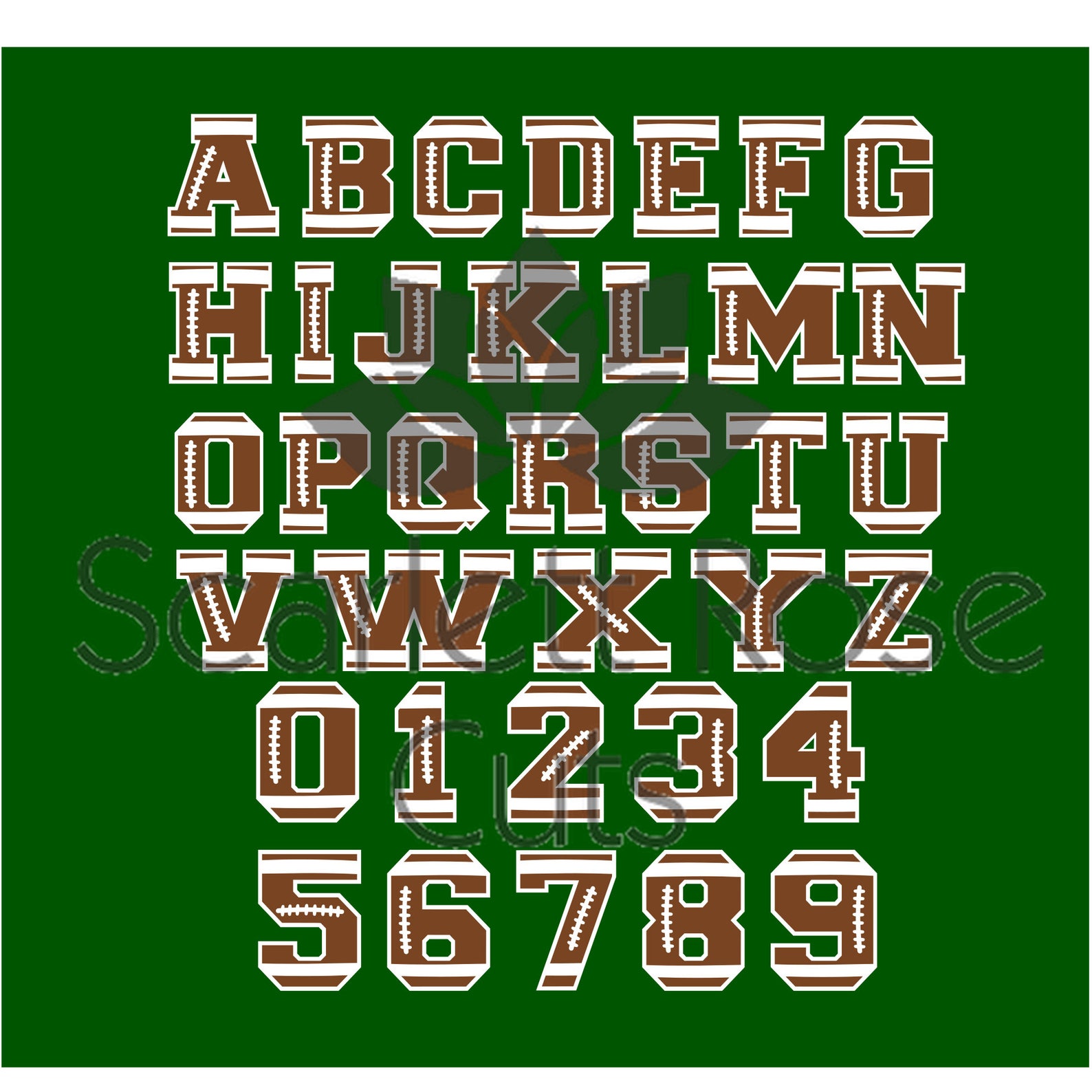 Football Letters and Numbers Sports Ball SVG Cut File for - Etsy