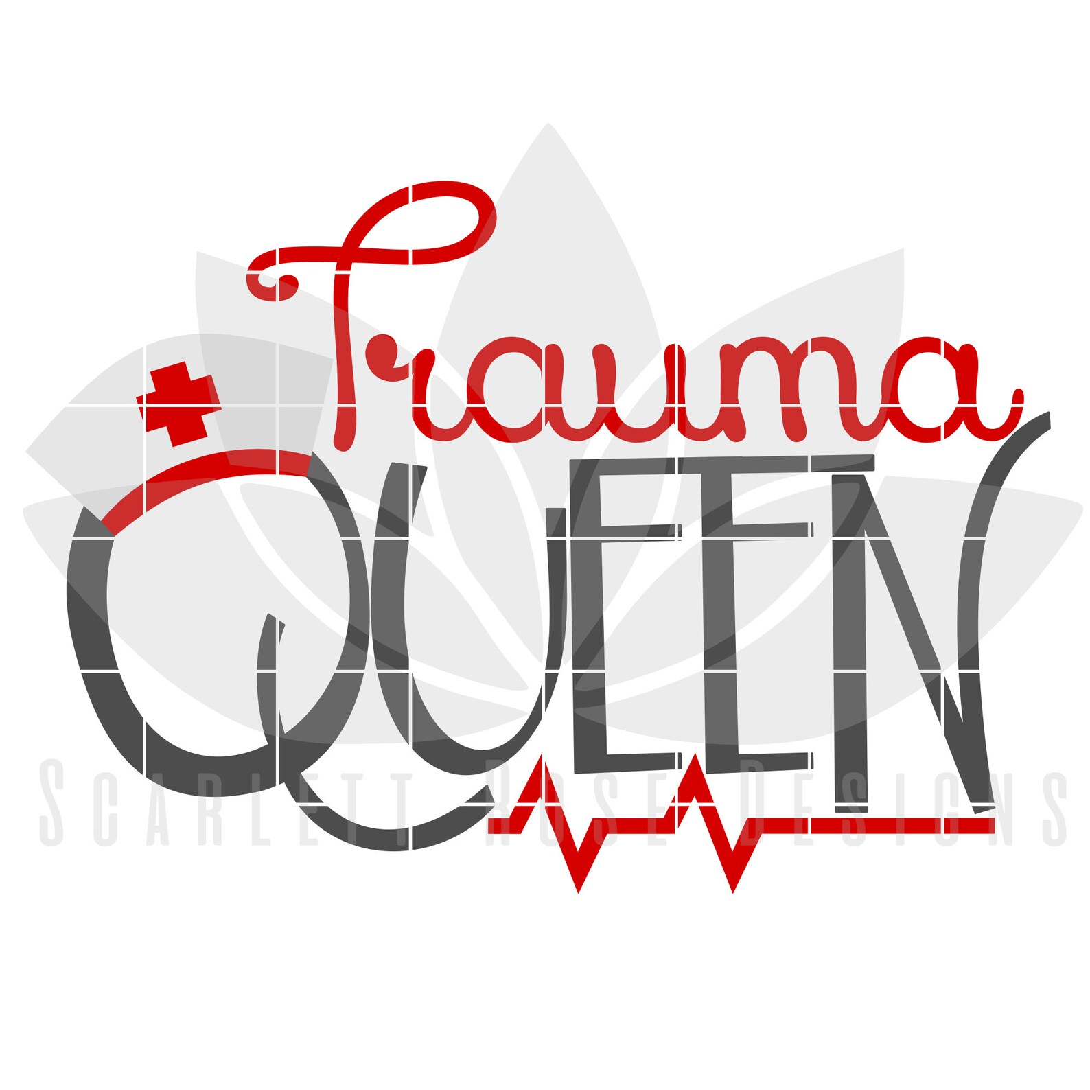 Nurse Appreciation SVG Trauma Queen Svg Coffee SVG Nurse | Etsy