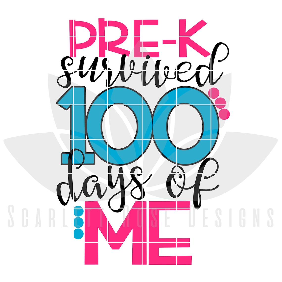 100th Day of School Svg 100 Days School Svg Pre-k Survived - Etsy