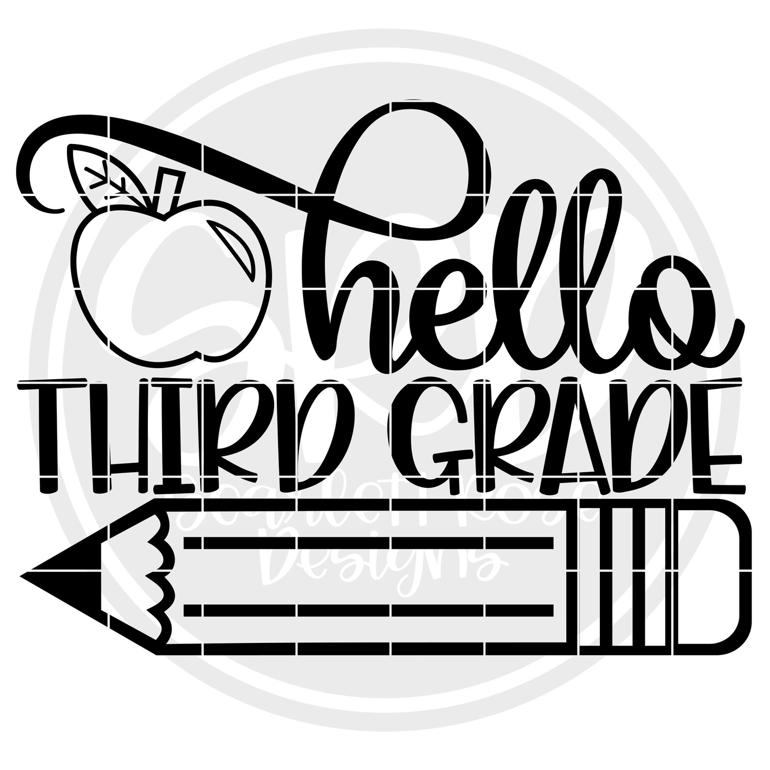 Back to School 3rd Grade Svg Hello Third Grade School Svg - Etsy
