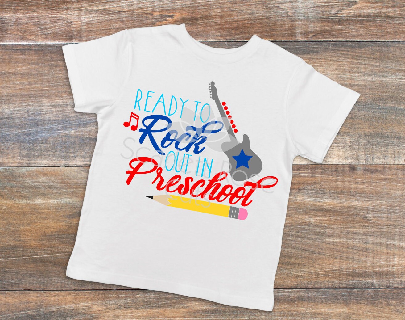 Back to School SVG Ready to Rock Preschool SVG cut file for | Etsy