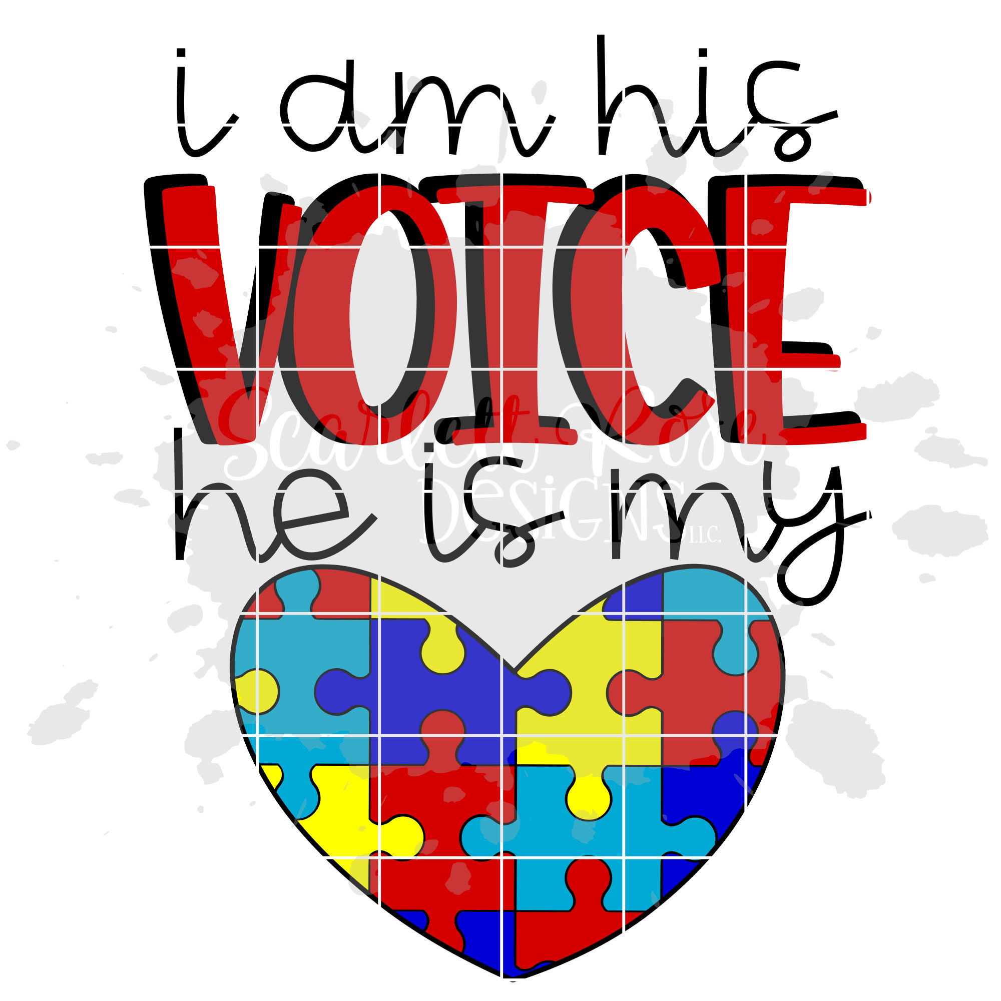 Autism SVG I am his Voice He is my Heart SVG Autism | Etsy