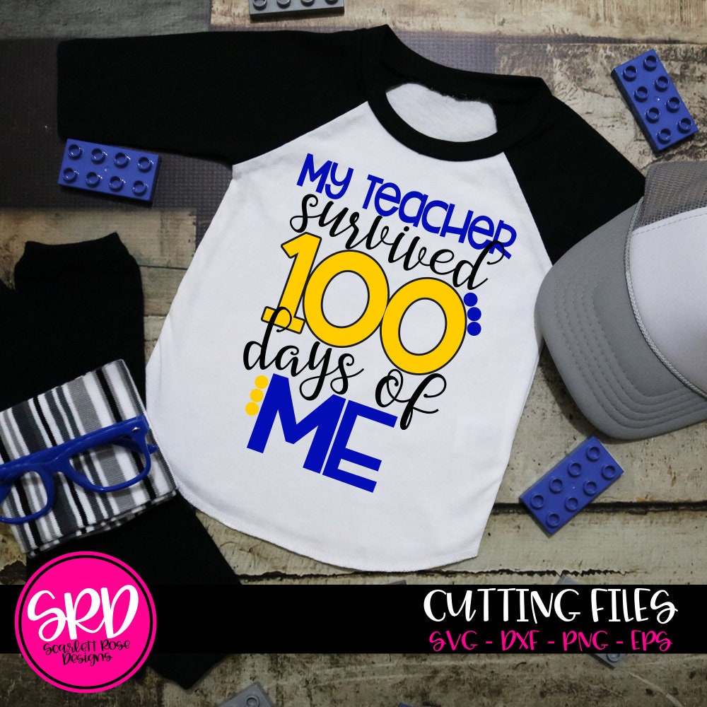 Craft Supplies & Tools Papercraft Happy 100th Day of School SVG Teacher ...