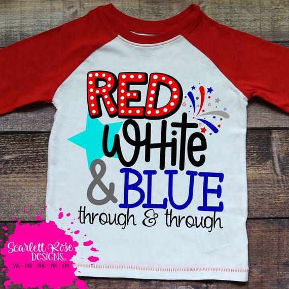 Red White and Blue SVG Svg Cut File Fourth of July Svg 4th - Etsy