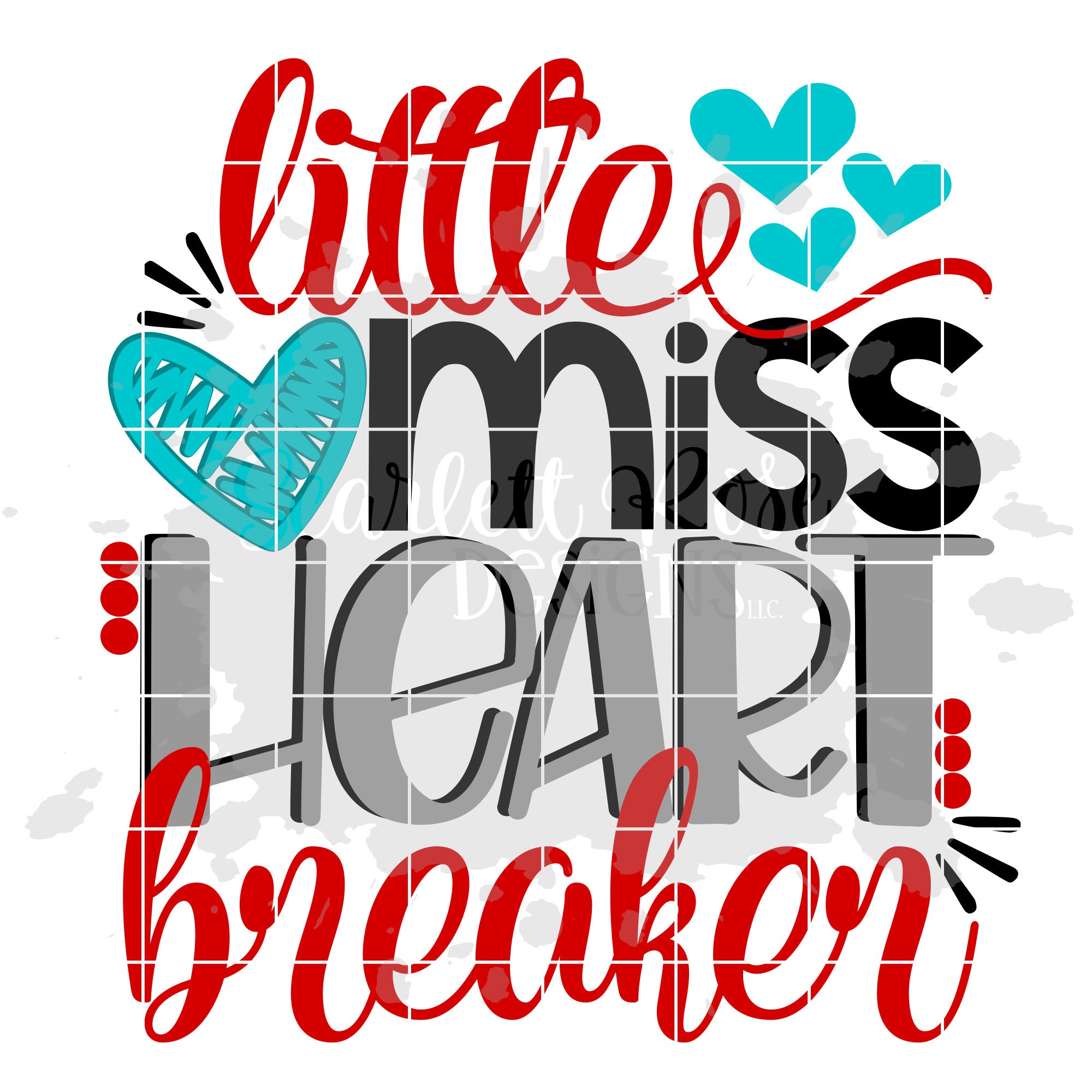 Little Miss Heart Breaker SVG Valentine's Day SVG - Etsy