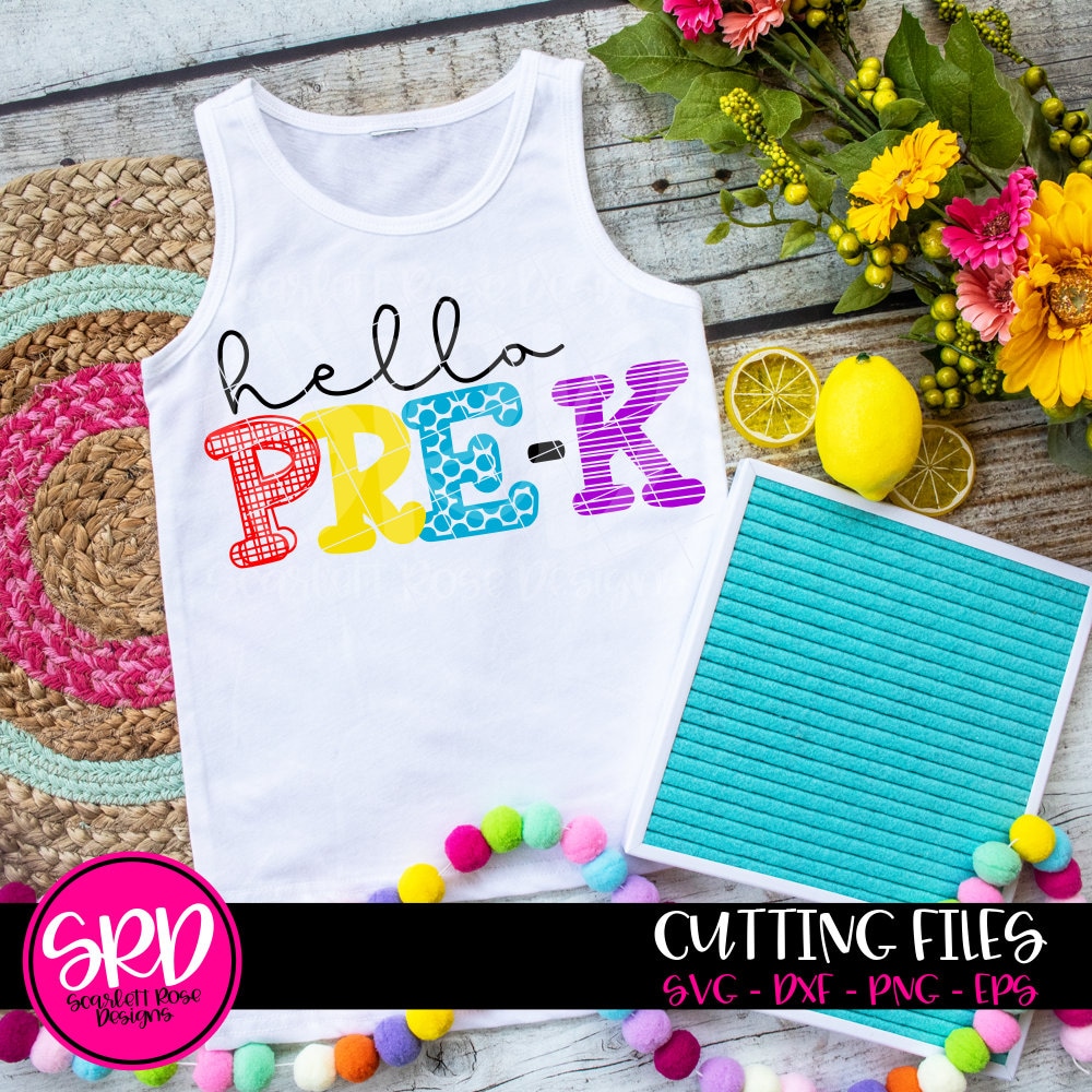 Back to school pre Kindergarten svg hello pre K SVG pre | Etsy