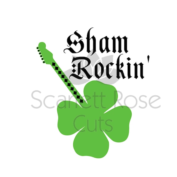 Sham Rockin St. Patrick's Day Shamrock Clover Guitar Boy | Etsy