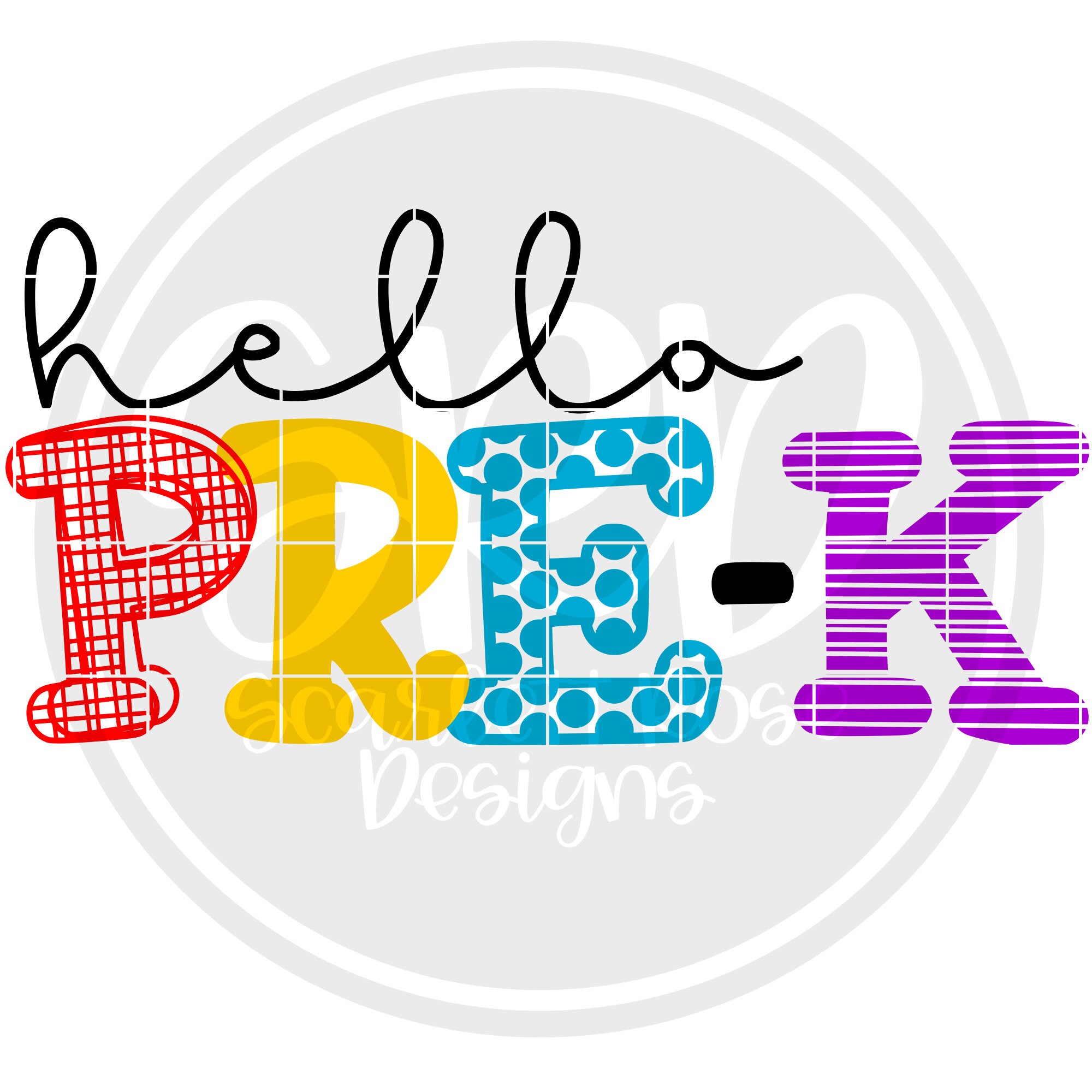 Back to School, Pre Kindergarten Svg, Hello Pre Kindergarten SVG, Girl ...