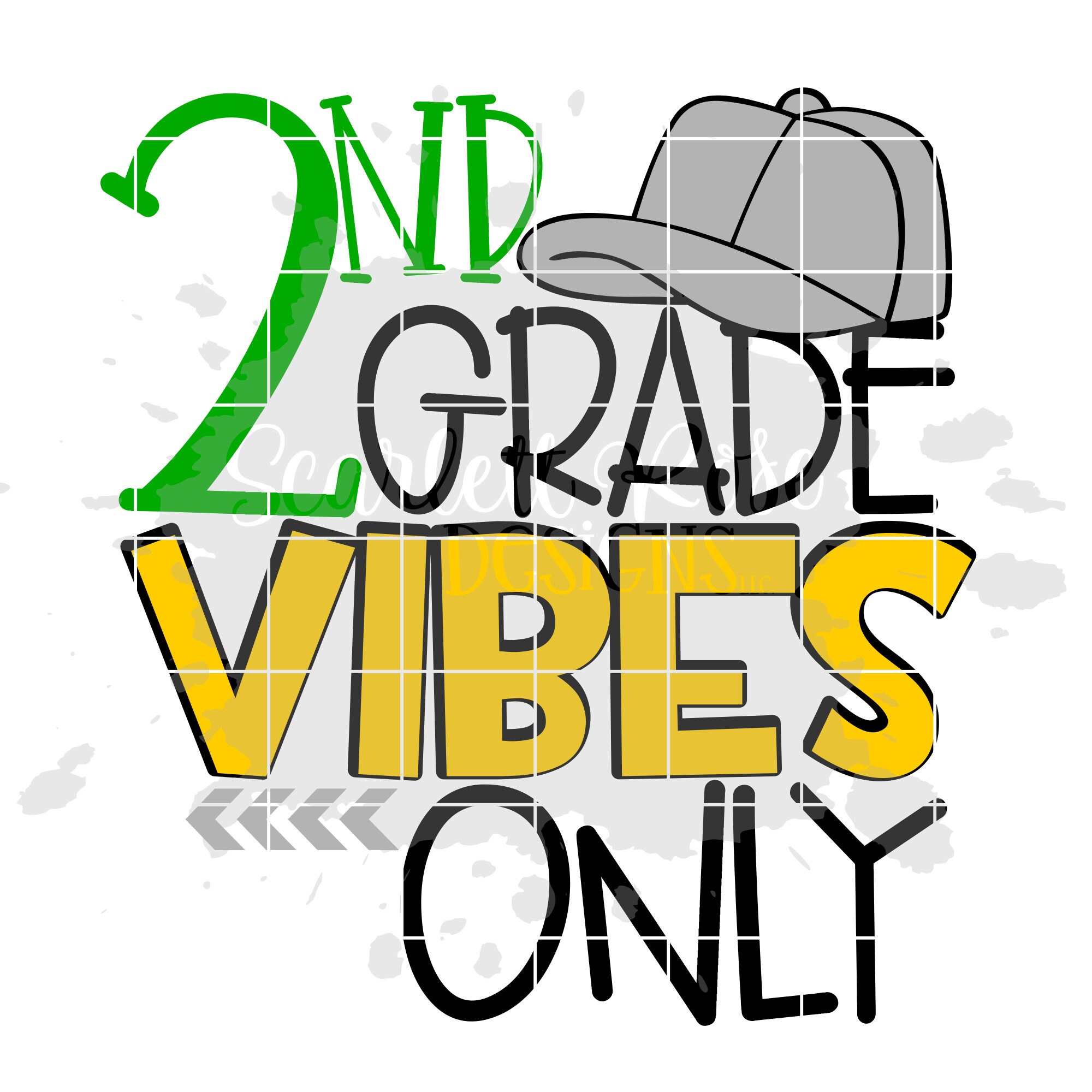 School Svg Second Grade SVG 2nd Grade Vibes Only Svg Back | Etsy