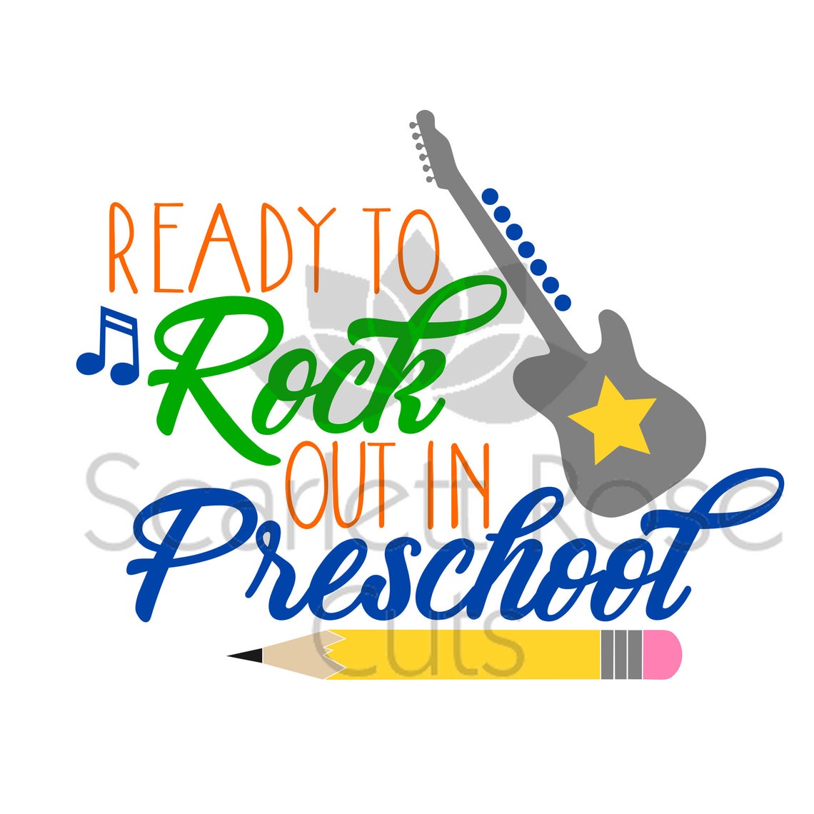 Back to School SVG Ready to Rock Preschool SVG cut file for | Etsy