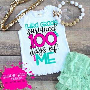 100th Day of School Svg, 100 Days, School Svg, My Students Survived 100 ...