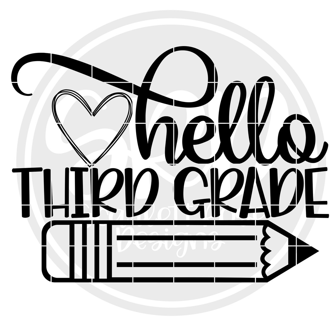 Back to School 3rd Grade Svg Hello Third Grade School Svg - Etsy