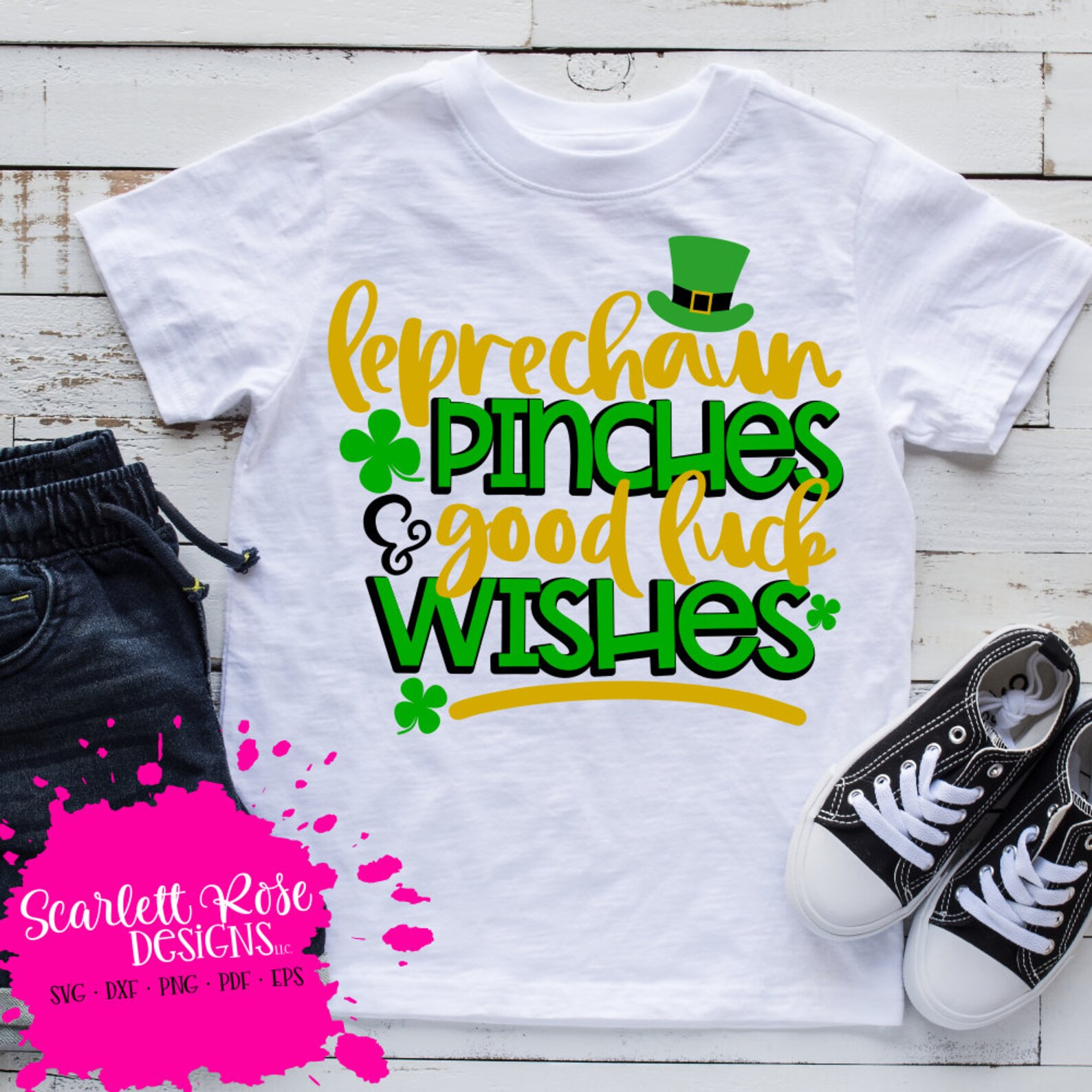 St Patrick's Day SVG DXF Leprechaun Pinches Good Luck - Etsy