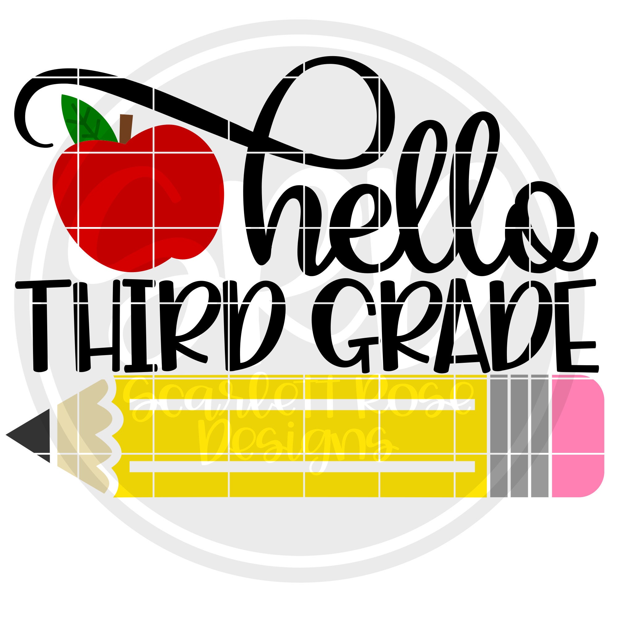 Back to School 3rd Grade Svg Hello Third Grade School Svg - Etsy