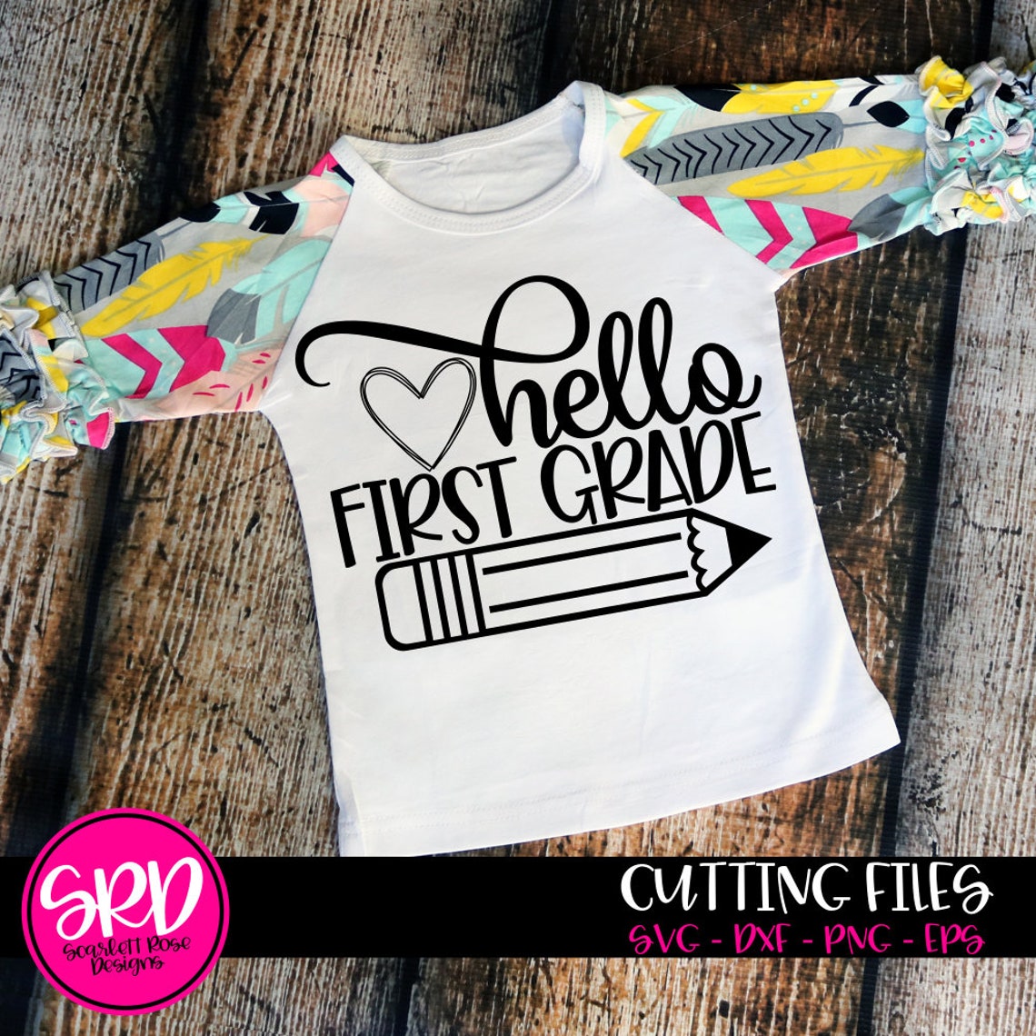 Back to School 1st Grade Svg Hello First Grade School Svg | Etsy