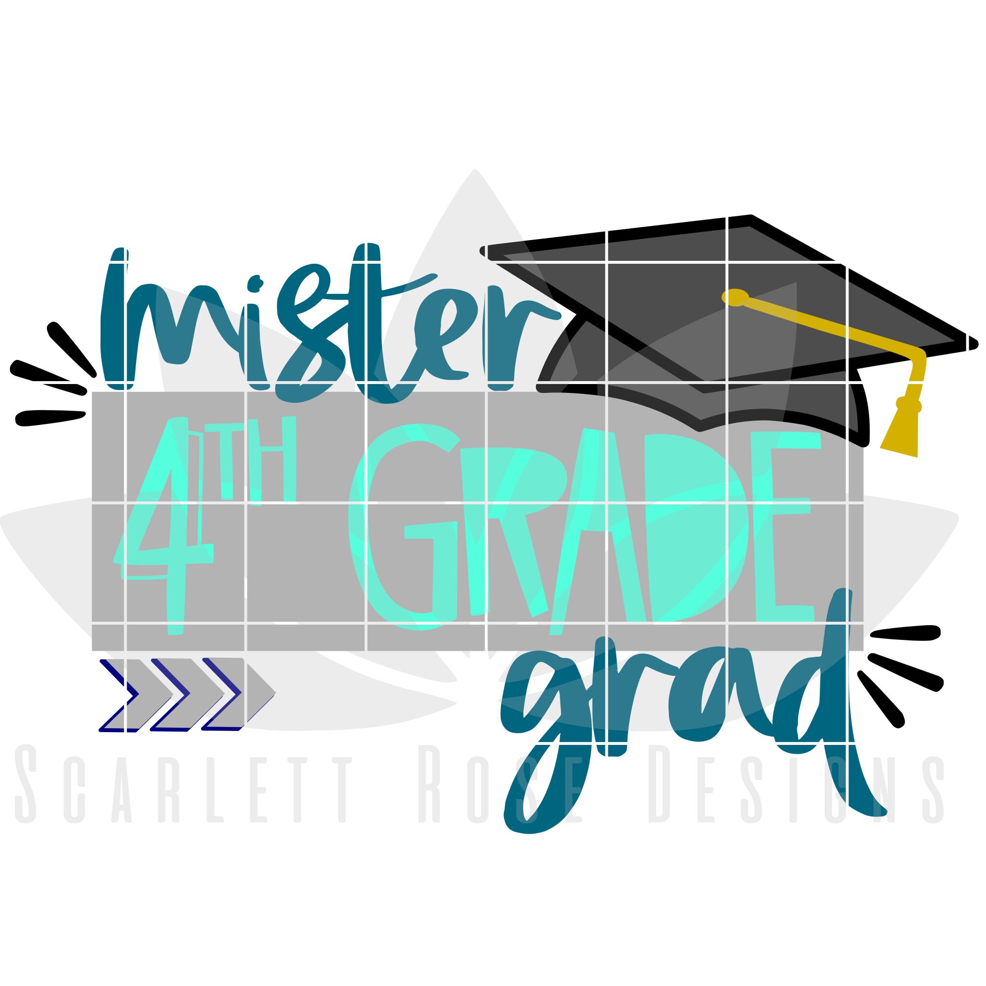 School Svg Mister 4th Grade Grad SVG Svg Cut File | Etsy