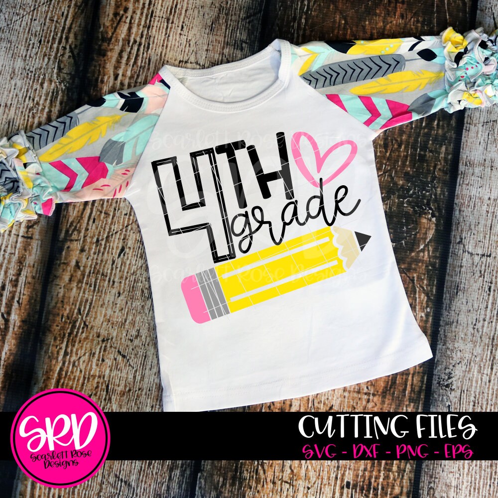 Back to School Fourth Grade Svg Hello 4th Grade SVG School - Etsy