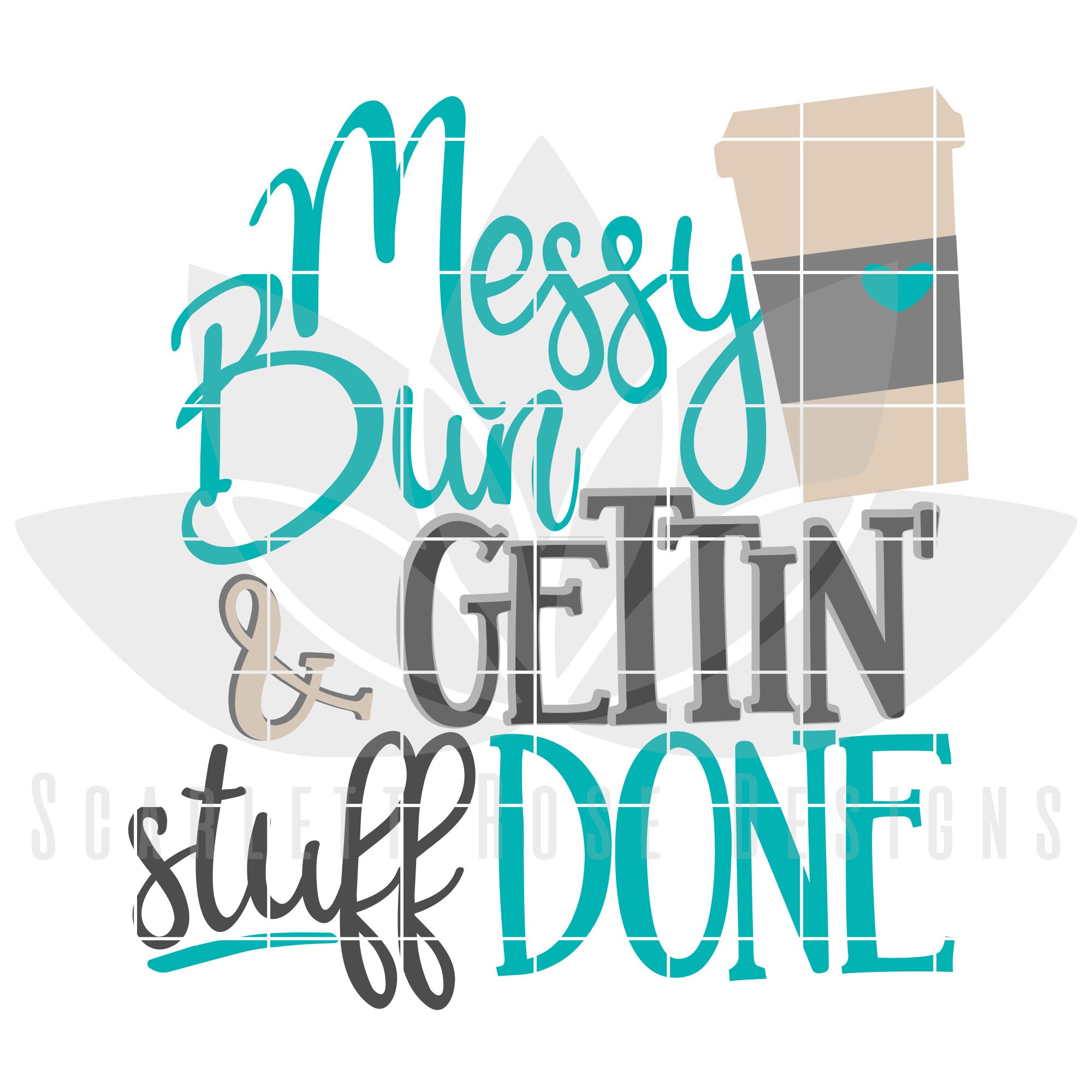 Messy Bun Getting Stuff Done SVG Svg Cut File Mom Svg - Etsy