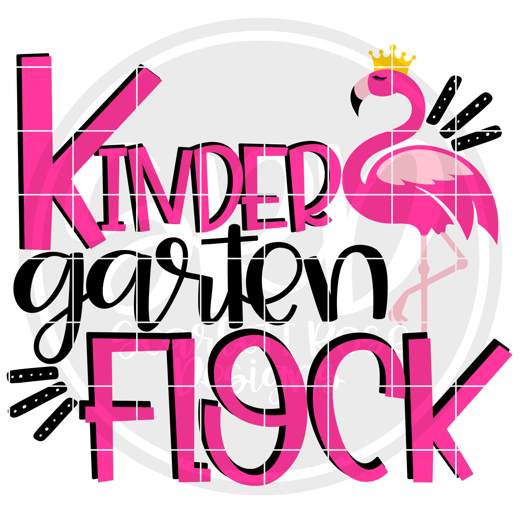 Kindergarten Flock SVG Back to School Svg Svg Cut File - Etsy