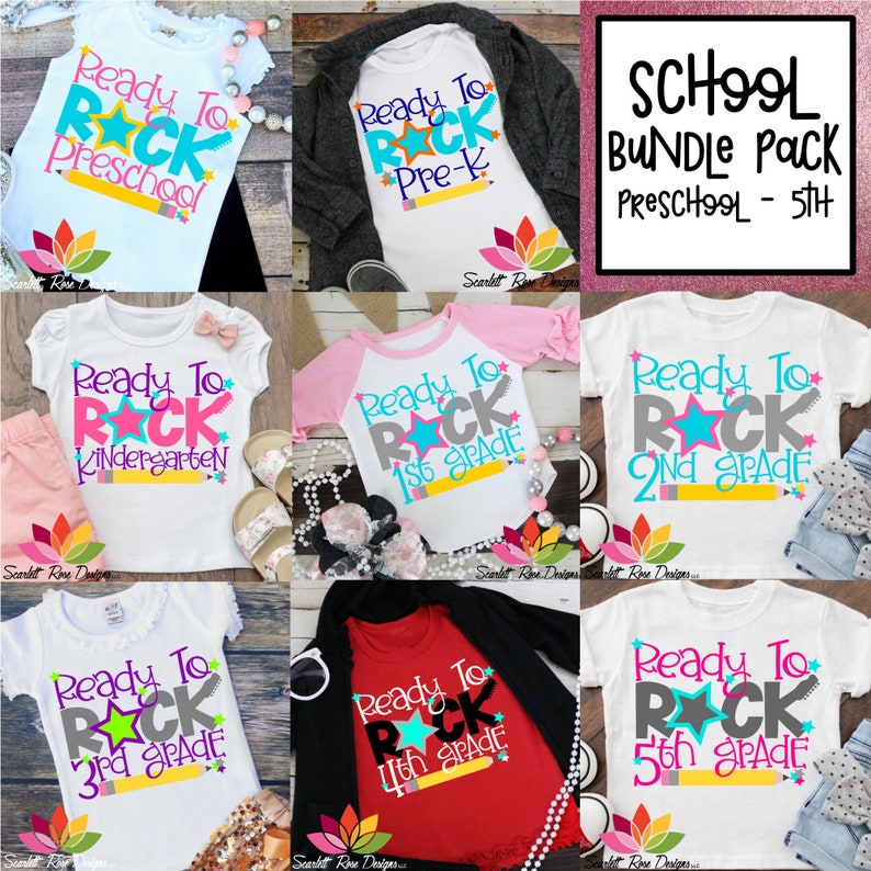 Back to School SVG Ready to Rock School SVG SVG Bundle - Etsy