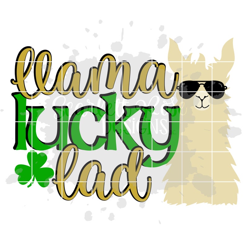 St Patricks Day SVG Llama Lucky Lad Svg Svg Cut File Llama - Etsy