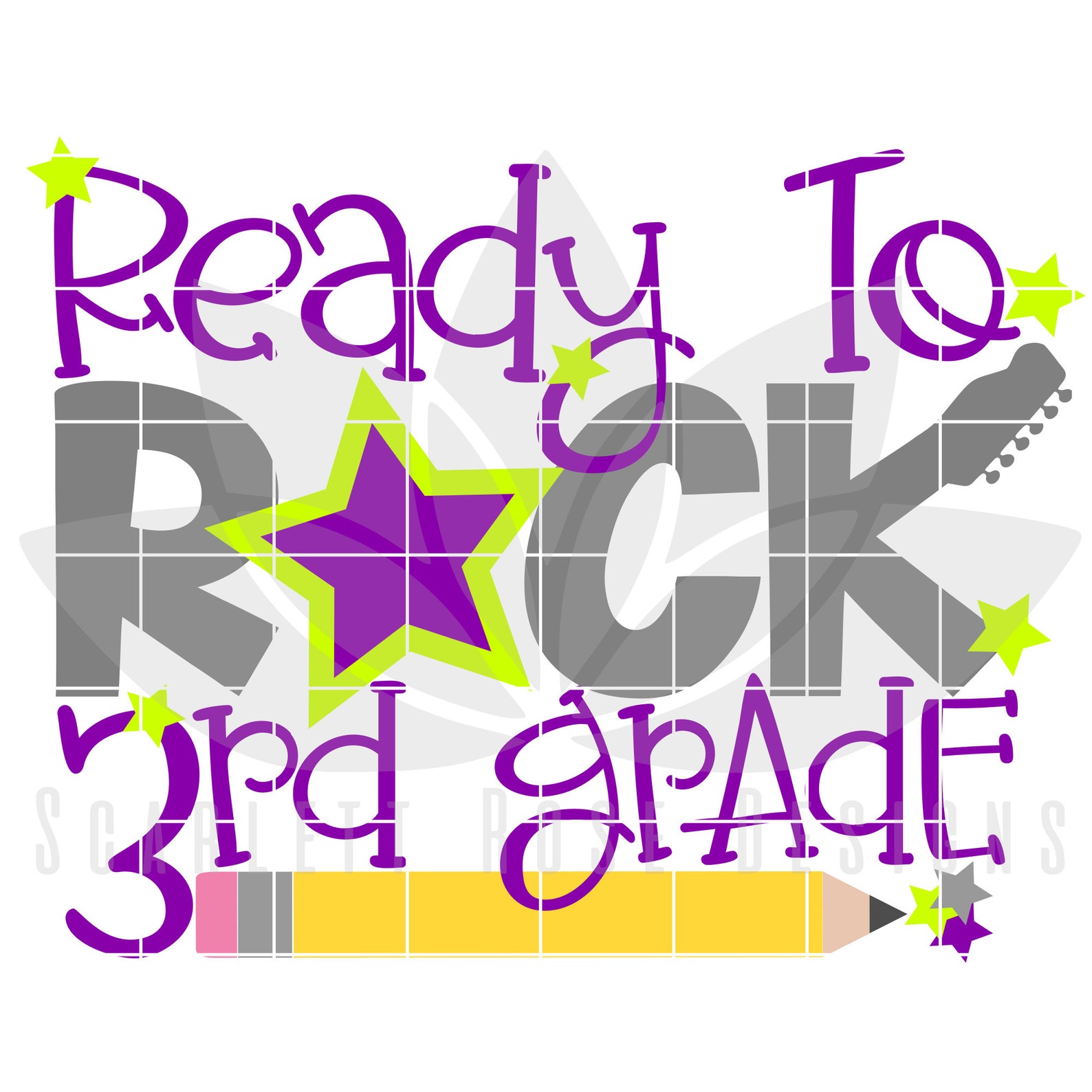 School Svg Ready to Rock 3rd Grade Svg School Svg Third - Etsy