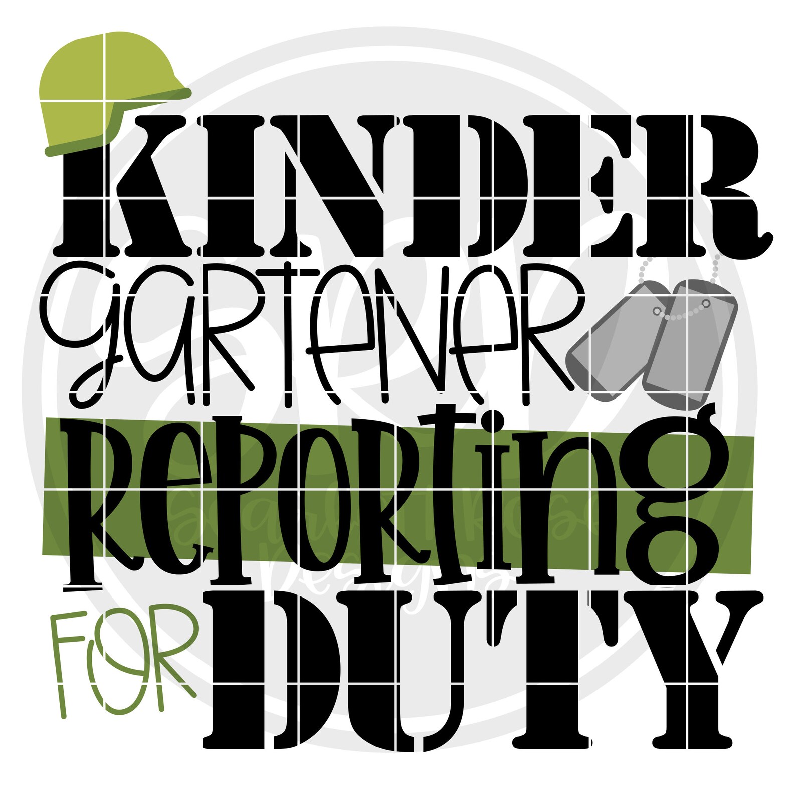 Kindergartener Reporting for Duty SVG, Back to School Svg, Svg Cut File ...