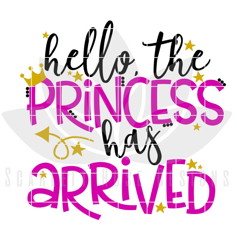 New Baby Svg Hello the Princess Has Arrived Crown Baby - Etsy