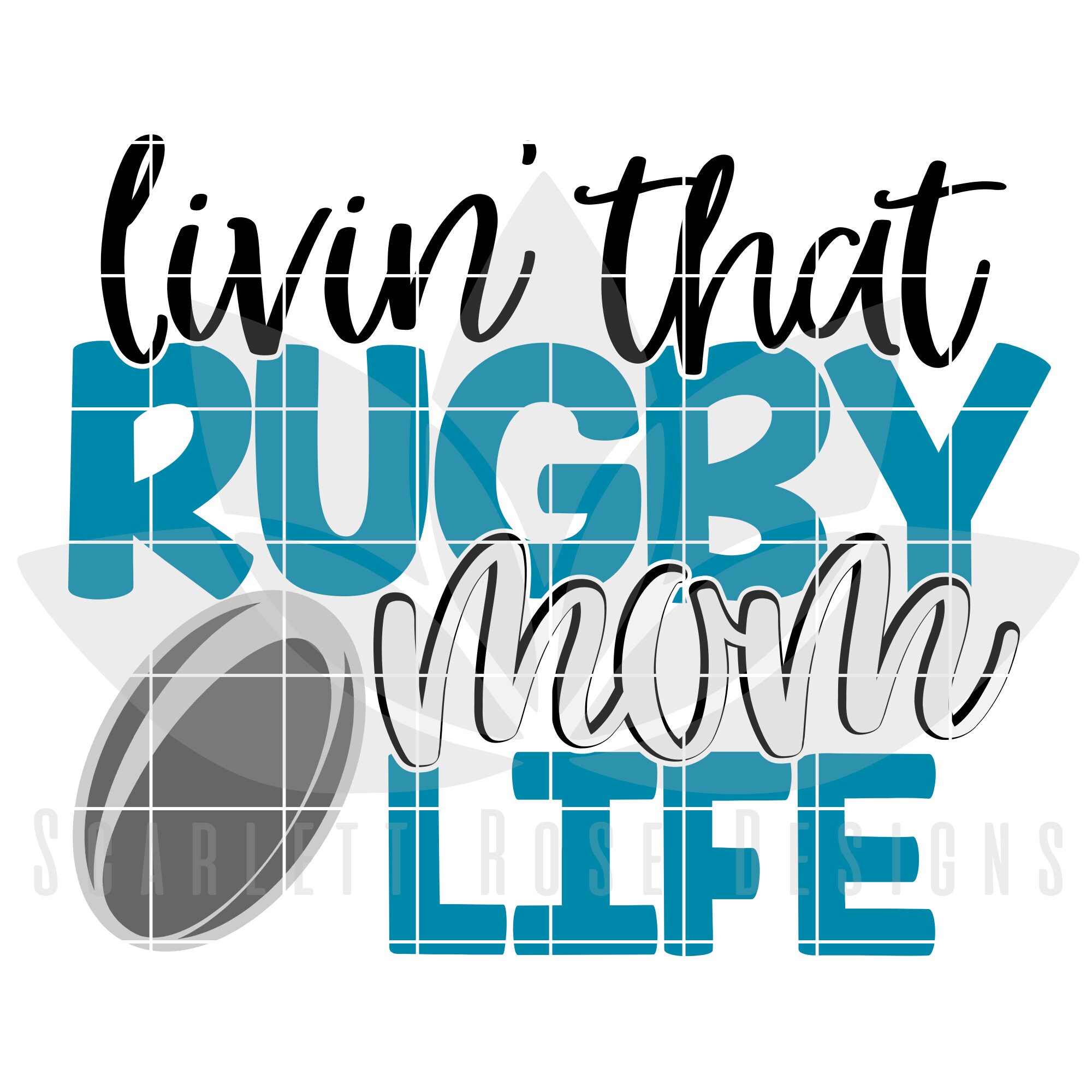 Sports SVG, Rugby Svg, Rugby Mom Svg, Livin That Rugby Mom Life, Rugby ...