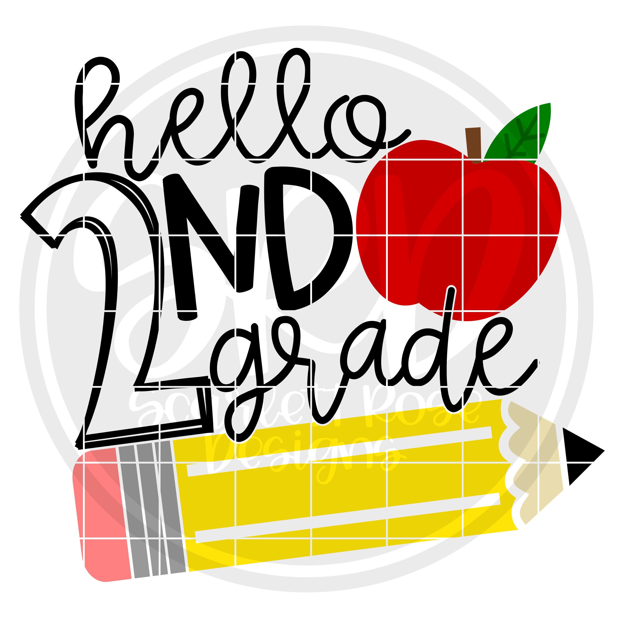 Back to School Second Grade Svg Hello 2nd Grade SVG School - Etsy