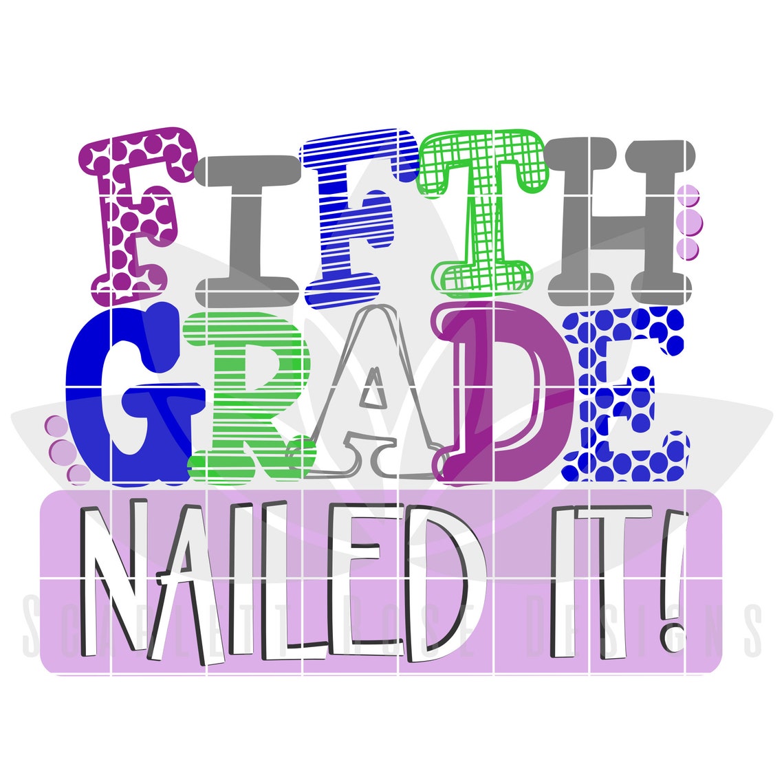 School SVG Fifth Grade Nailed It SVG Svg Cut File - Etsy