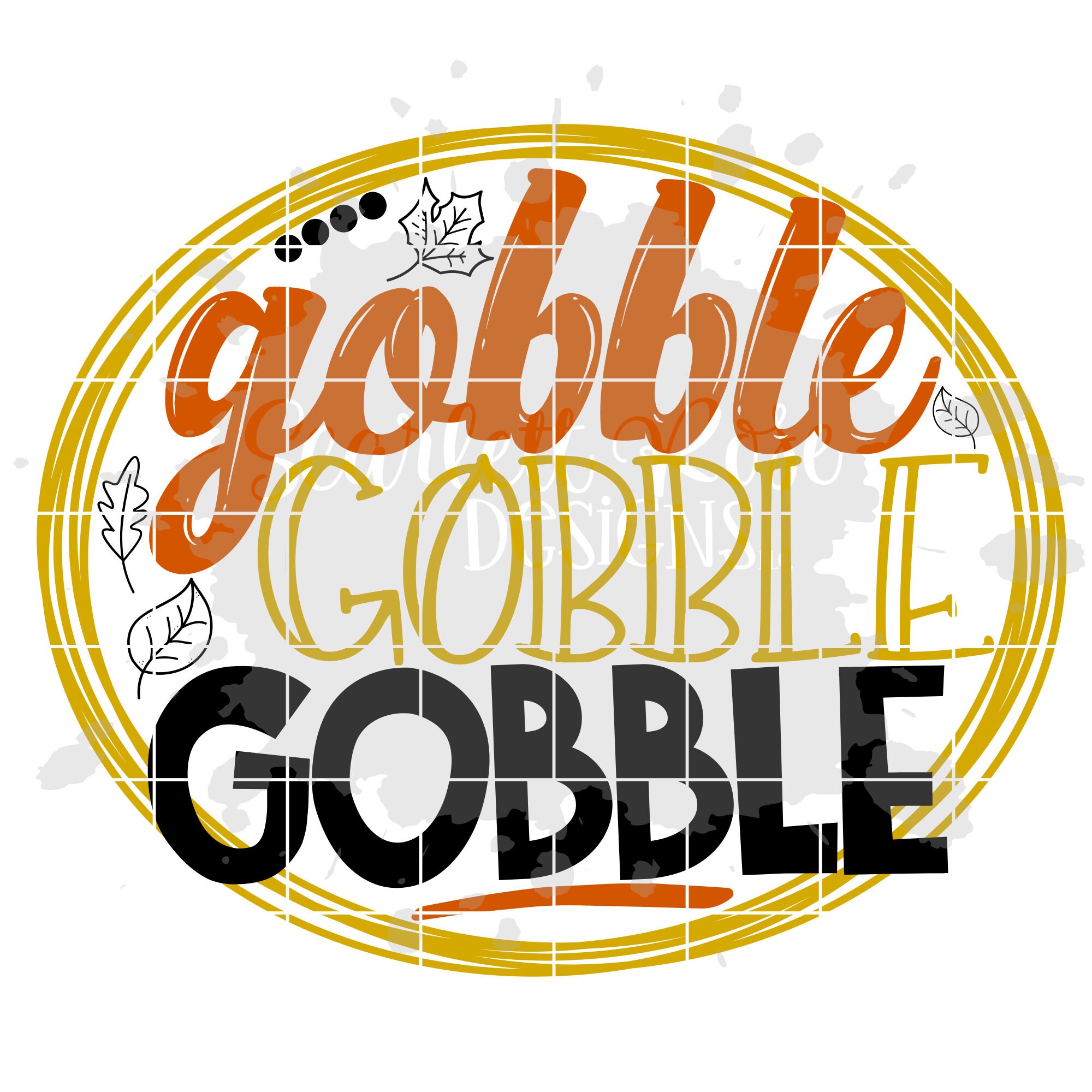 Gobble Gobble Gobble Svg Thanksgiving Svg Fall Svg Svg Cut - Etsy