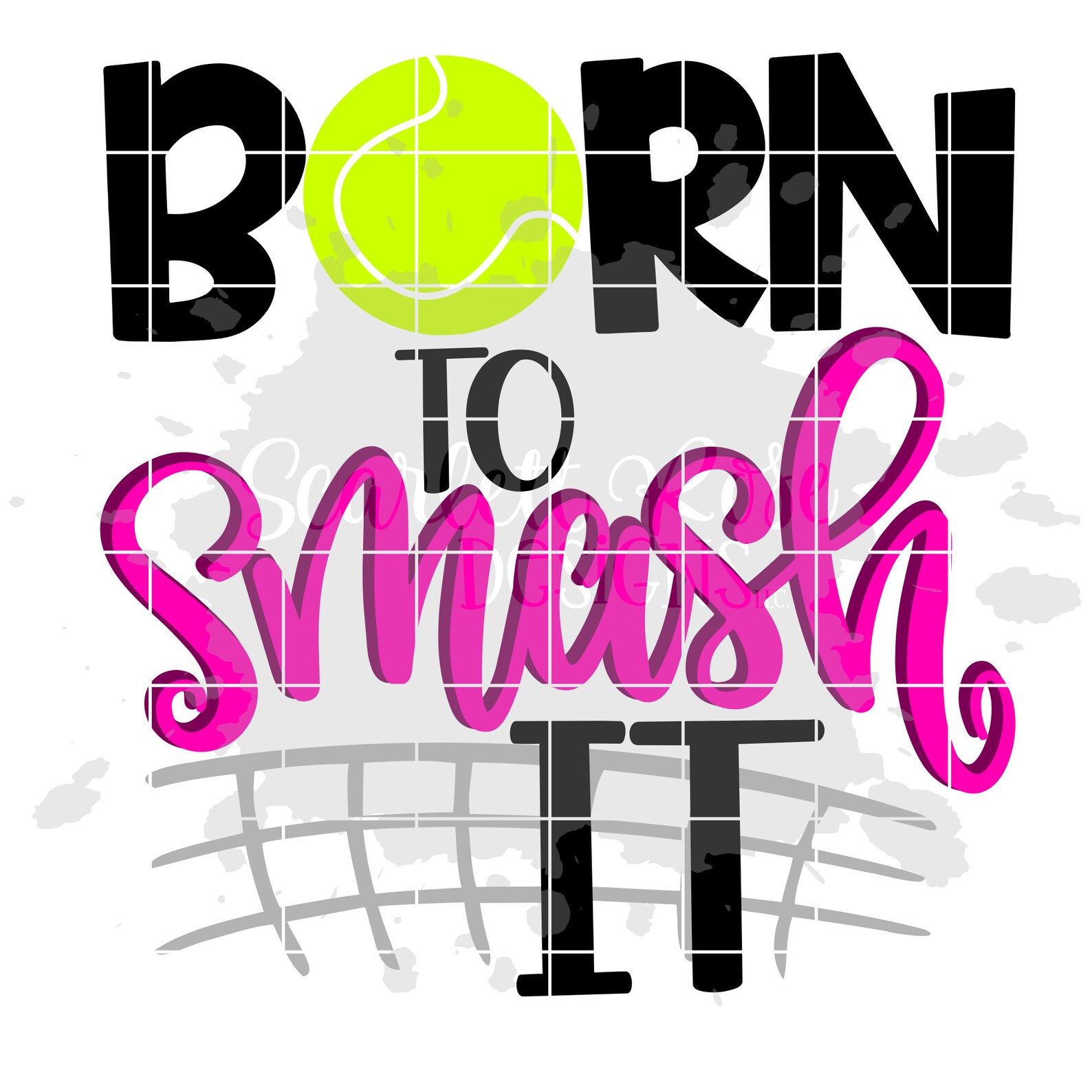 Tennis SVG Born to Smash It Svg SVG Cut File Tennis Girl - Etsy