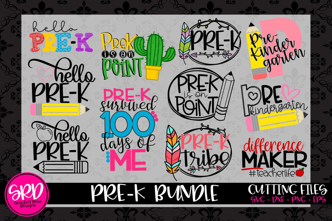 Back to School Pre Kindergarten Svg Hello Pre K SVG Pre - Etsy
