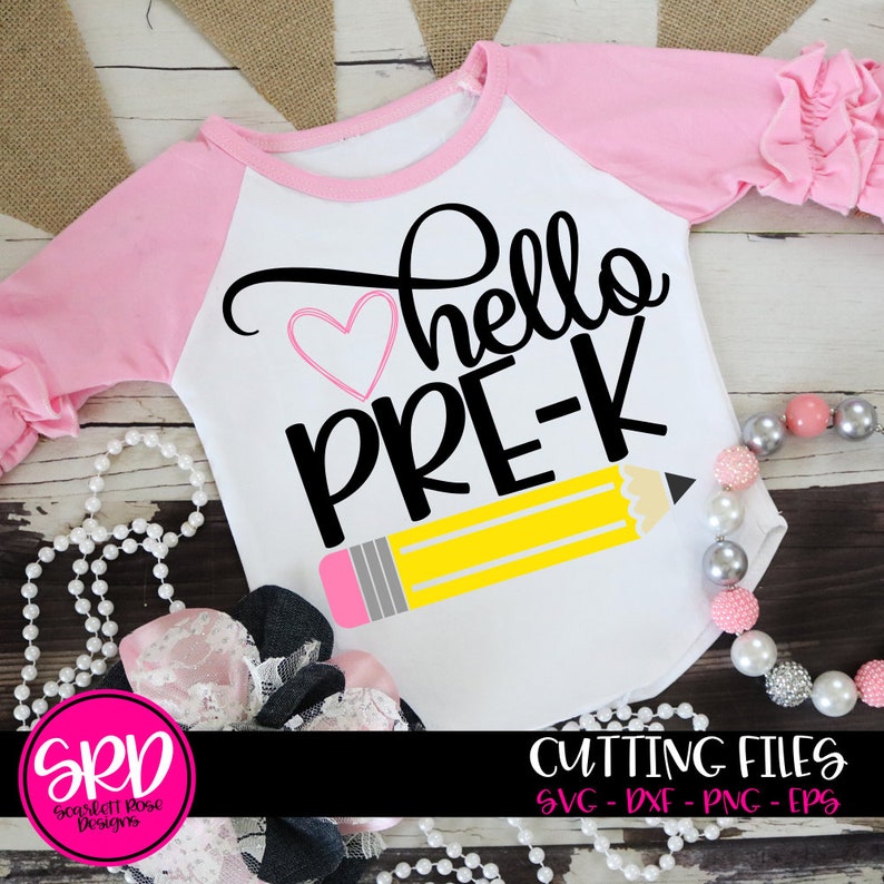 Back to school pre Kindergarten svg hello pre K SVG pre | Etsy