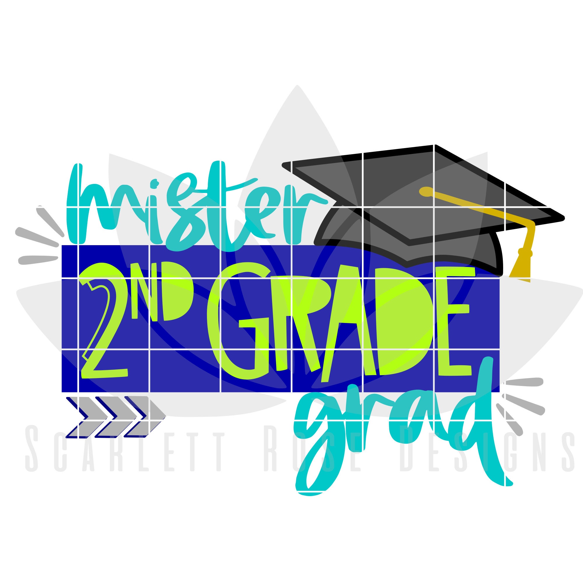 School SVG Mister 2nd Grade Grad SVG Second Grade SVG | Etsy