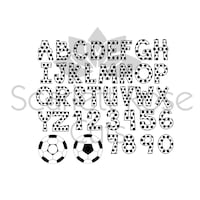 Soccer Alphabet SVG Letters and Soccer Number Font for Cricut SVG Cut ...