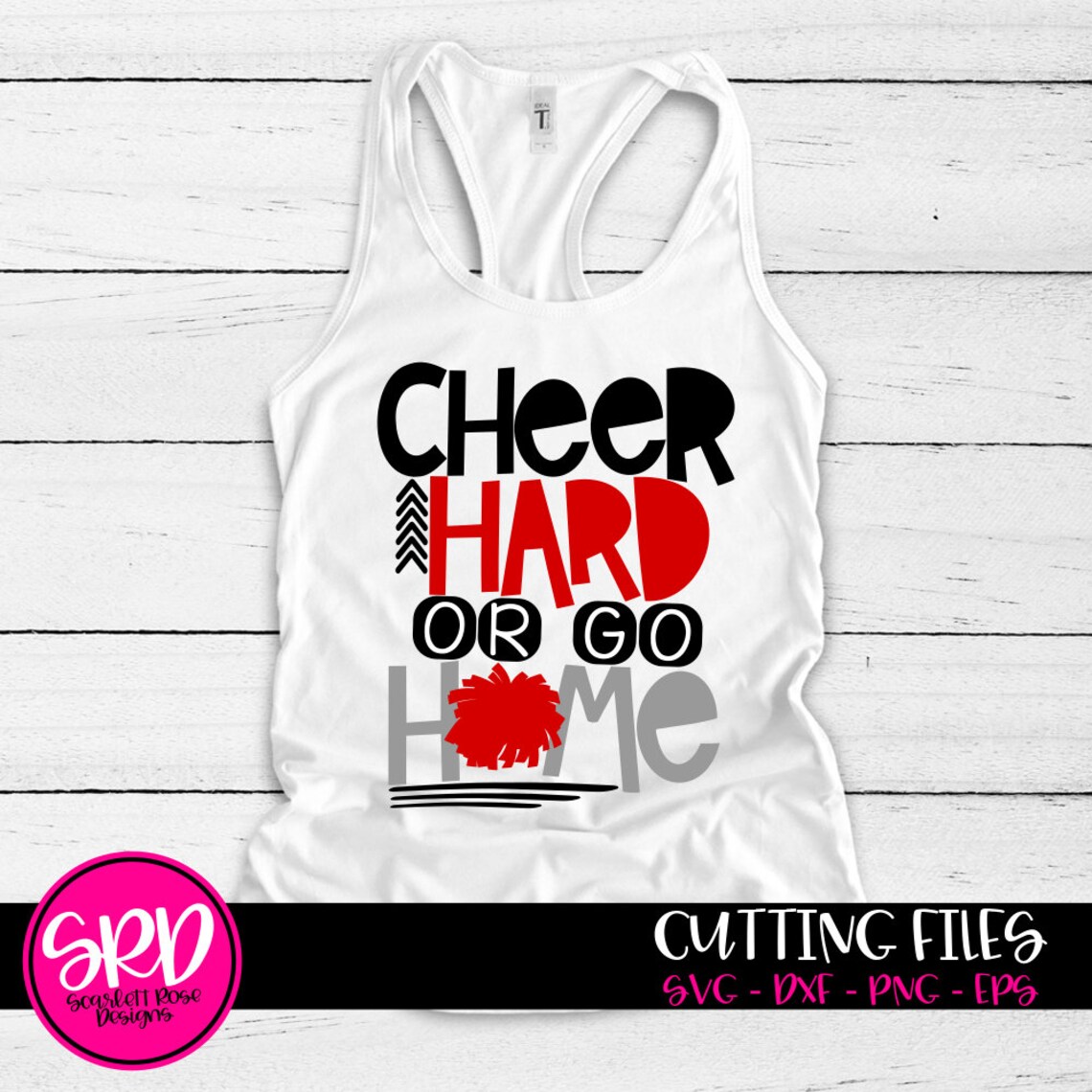 Cheer Hard or Go Home SVG Cheer Svg Cheerleader Cheer Mom | Etsy