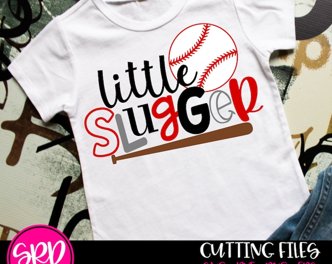 Baseball SVG Little Slugger Svg SVG Cut File Boy Baseball - Etsy