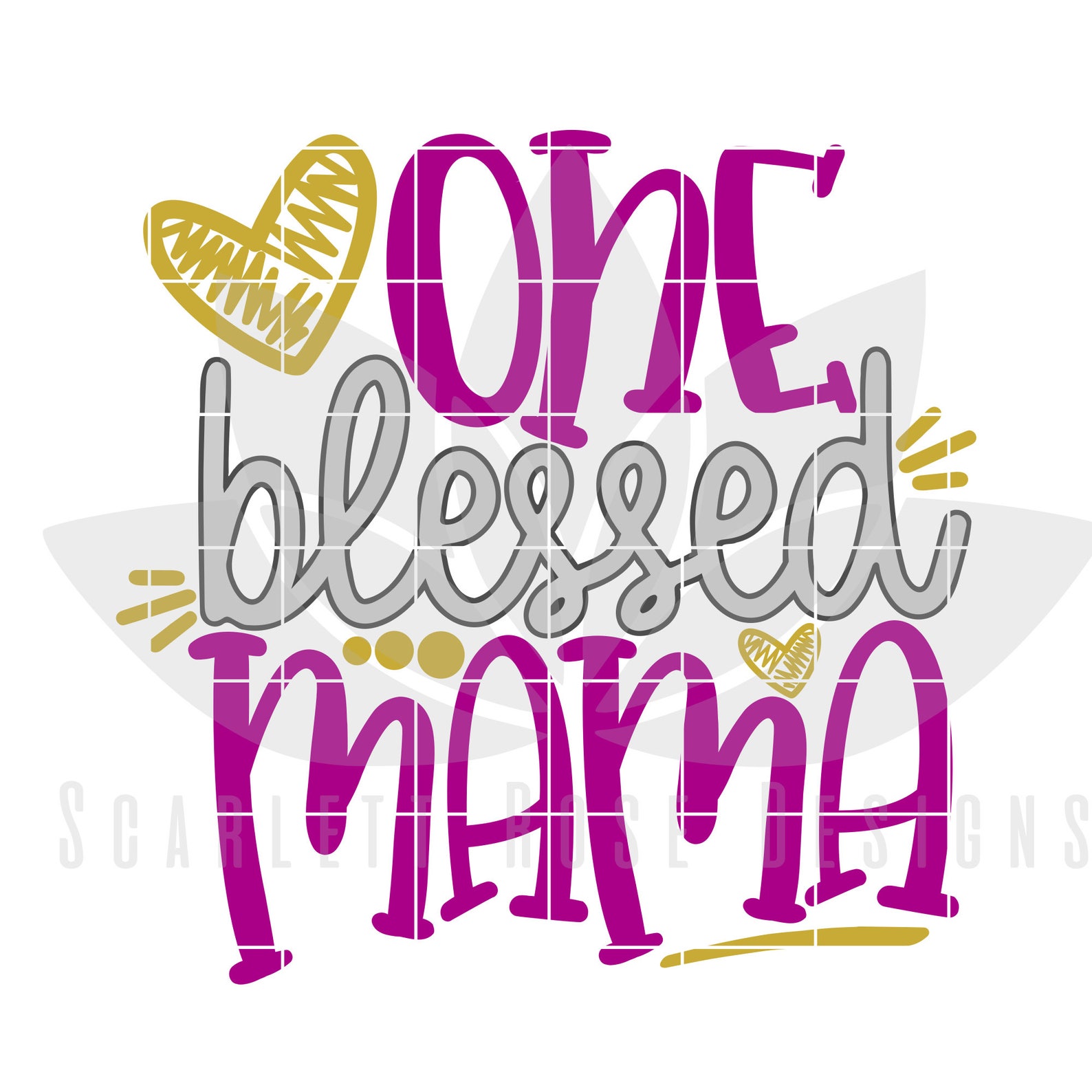 One Blessed Mama SVG Svg Cut File Mama Svg Mom Svg Mom - Etsy