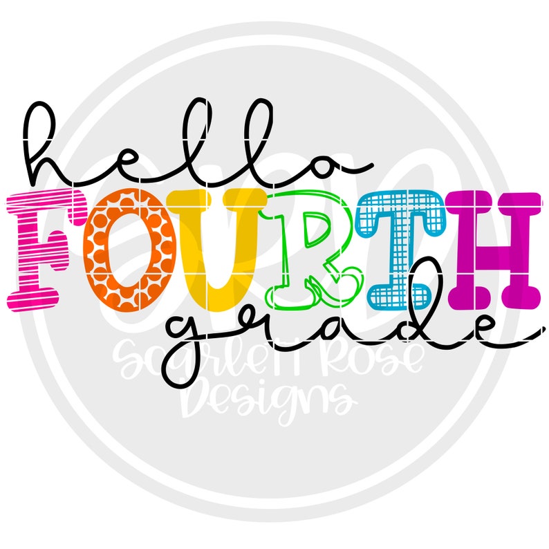 Back to School Fourth Grade Svg Hello 4th Grade SVG School - Etsy